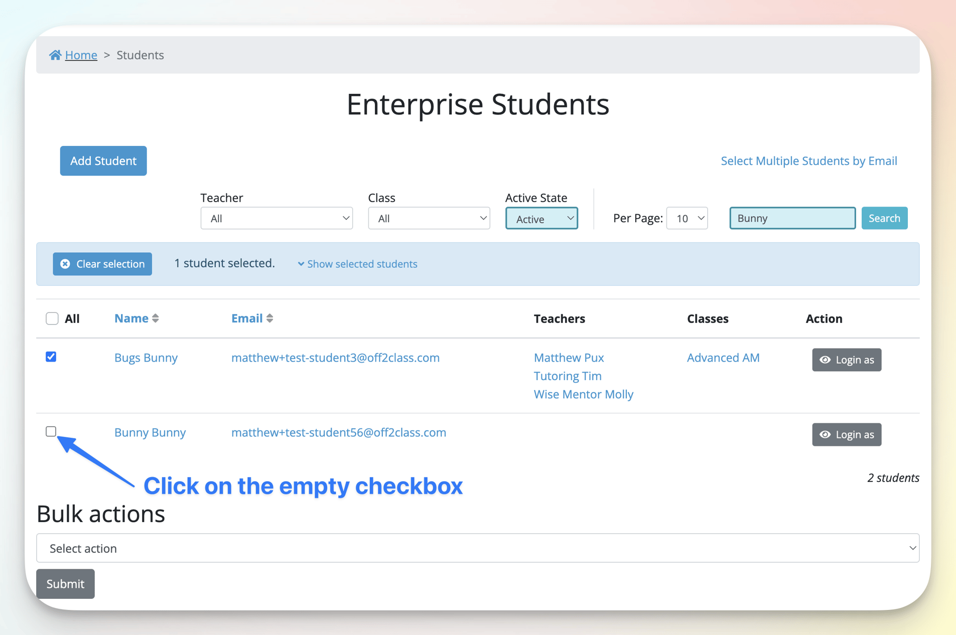 How can I add a teacher to a student?