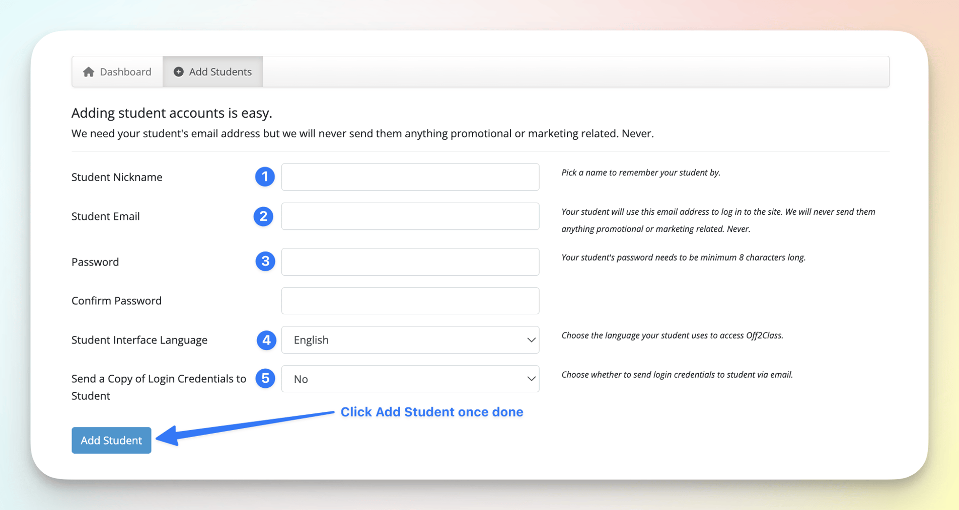 How can I add a student?