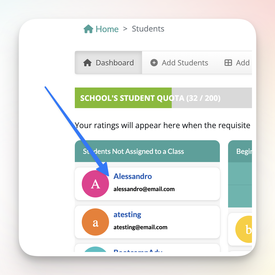 How can I review my students' placement test results?