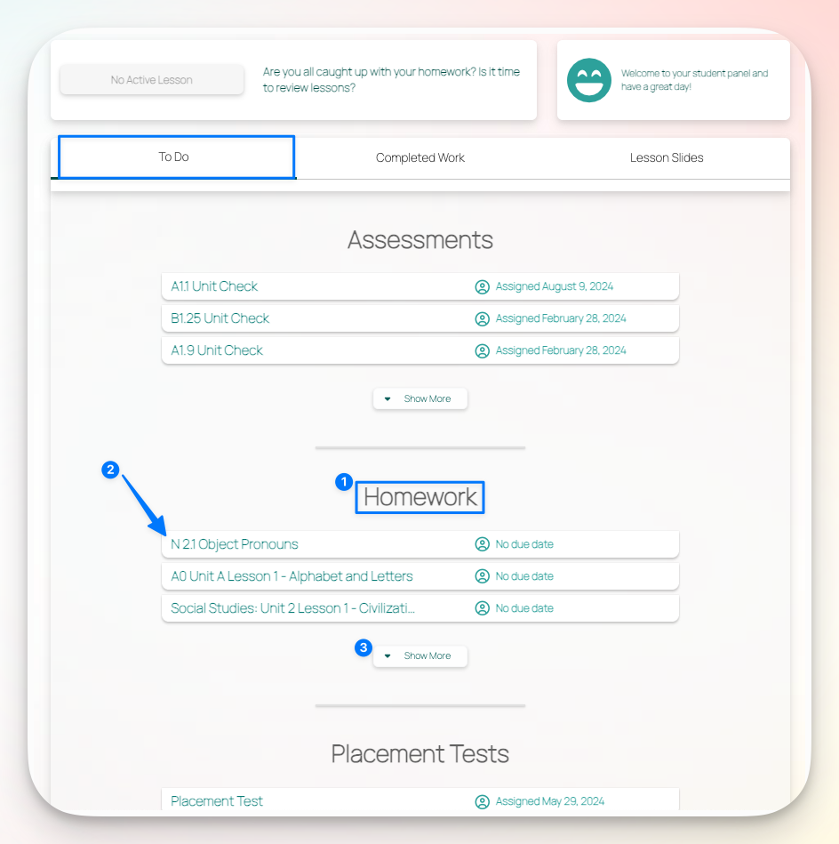 How can I help my student find their homework?